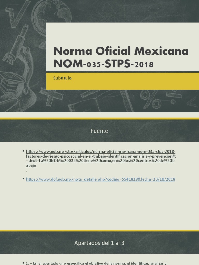 Norma Oficial Mexicana NOM-035-STPS-2018 Final | PDF | Riesgo | Violencia