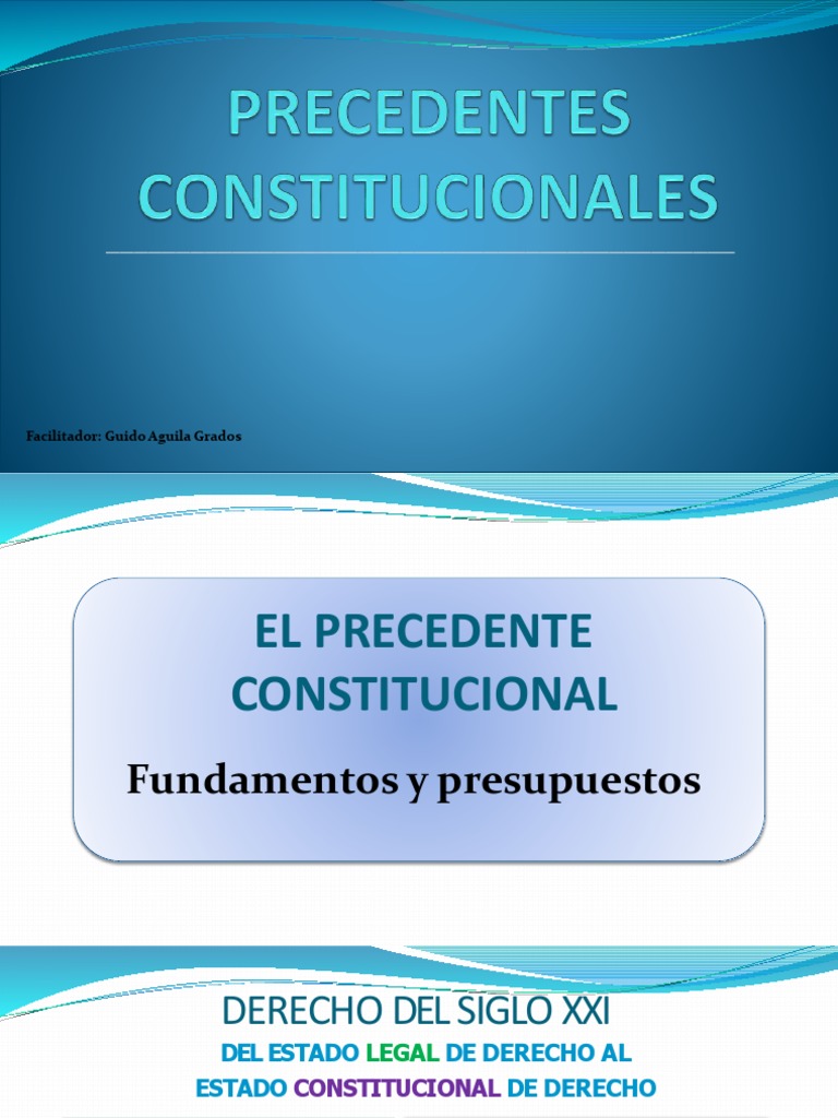 El Precedente Constitucional Vinculante | PDF | Precedente | Jurisdicción