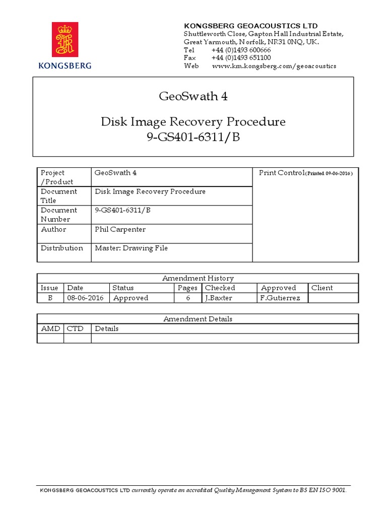 GS401-6311 - B (Disk Image Recovery Procedure) | PDF | Booting | Bios