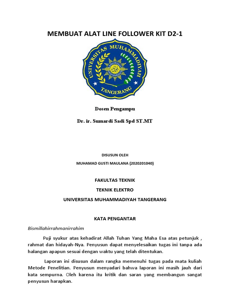 40 - M Gusti Maulana MEMBUAT ALAT LINE FOLLOWER KIT D2-1 | PDF