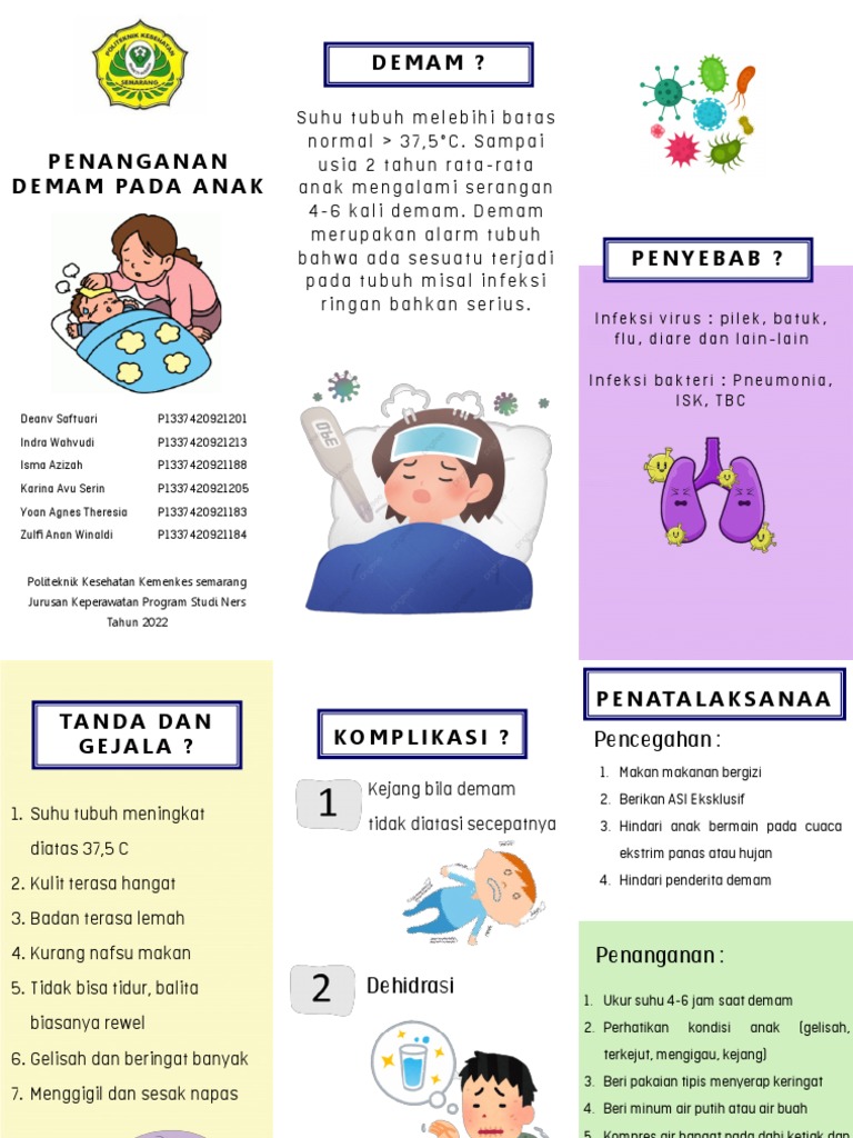 Leaflet Penanganan Demam | PDF