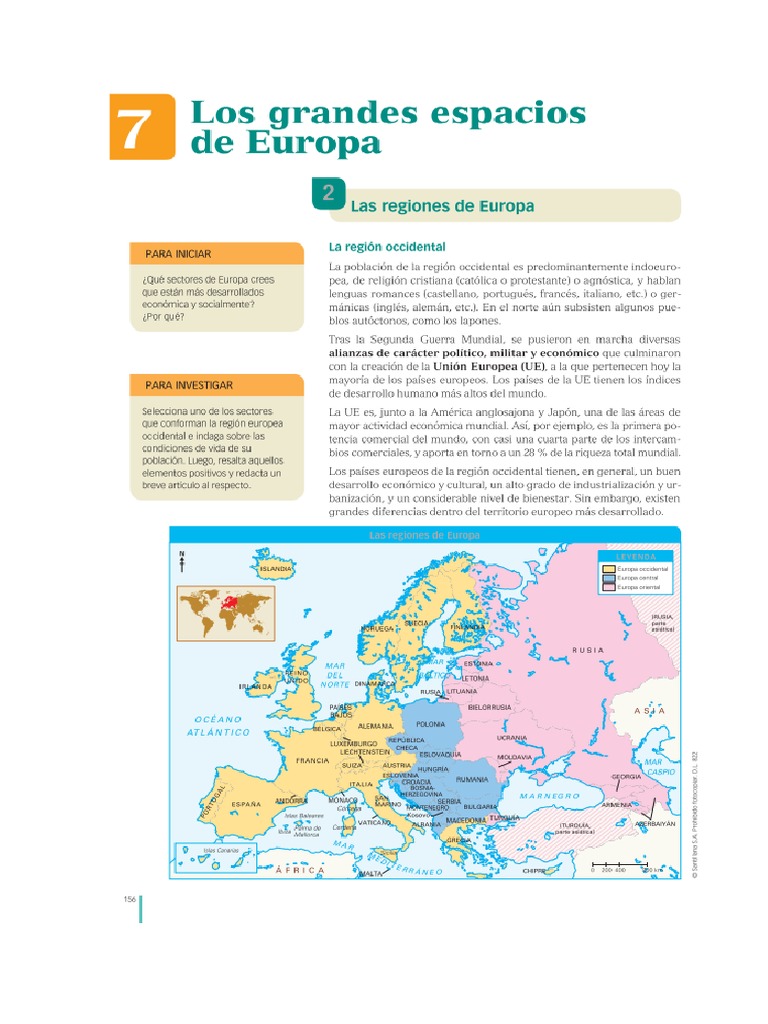 Las Regiones de Europa | PDF
