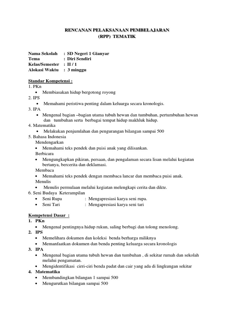 RPP KTSP | PDF