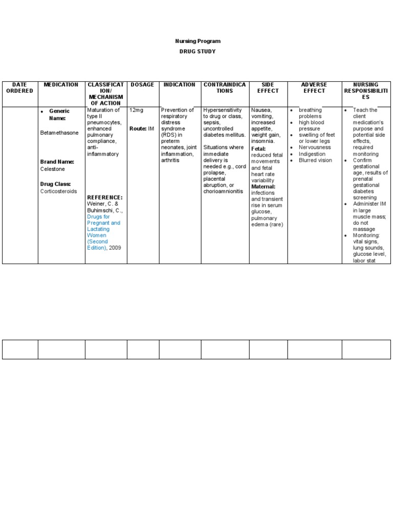 Drug Study Sample | PDF | Fetus | Diabetes