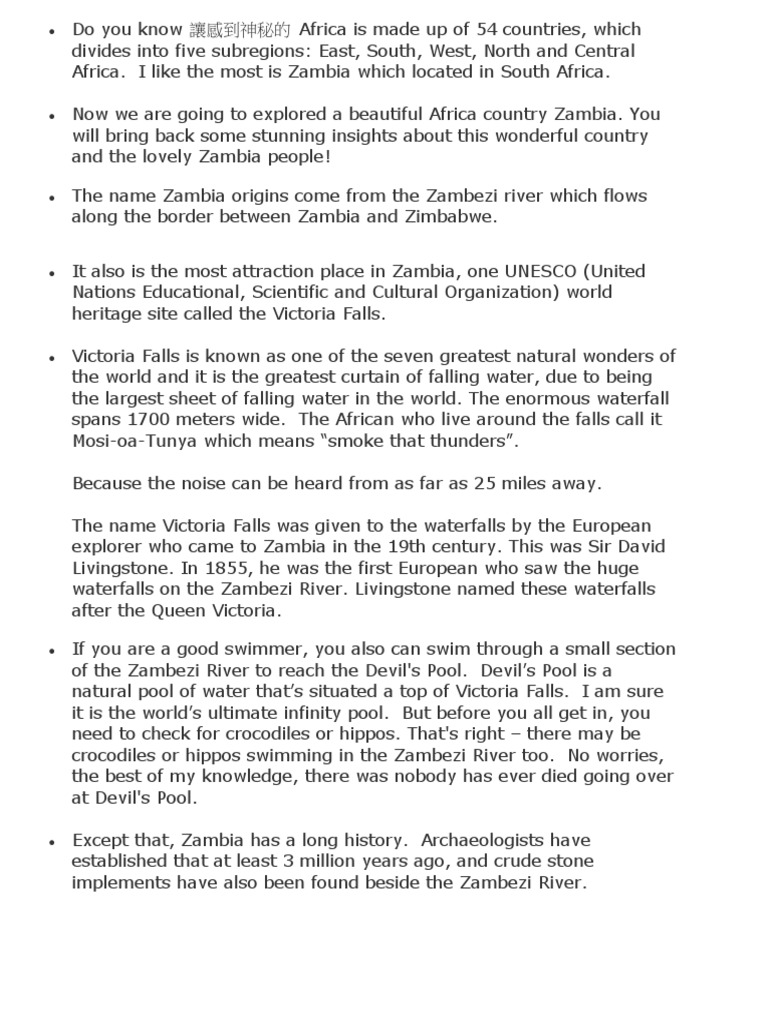 Do You Know Africa Is Made Up of 54 Countries | PDF | Sea | Zambia