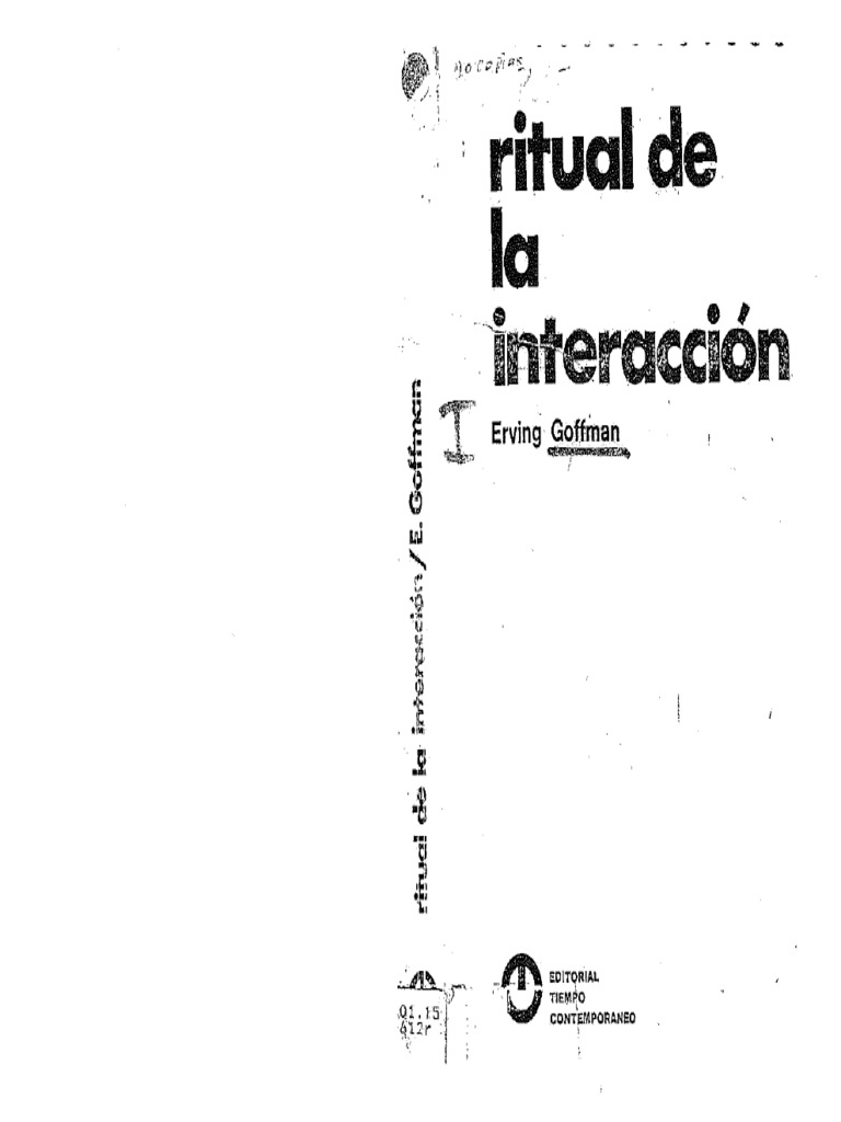 Erving Goffman Ritual de La Interración | PDF