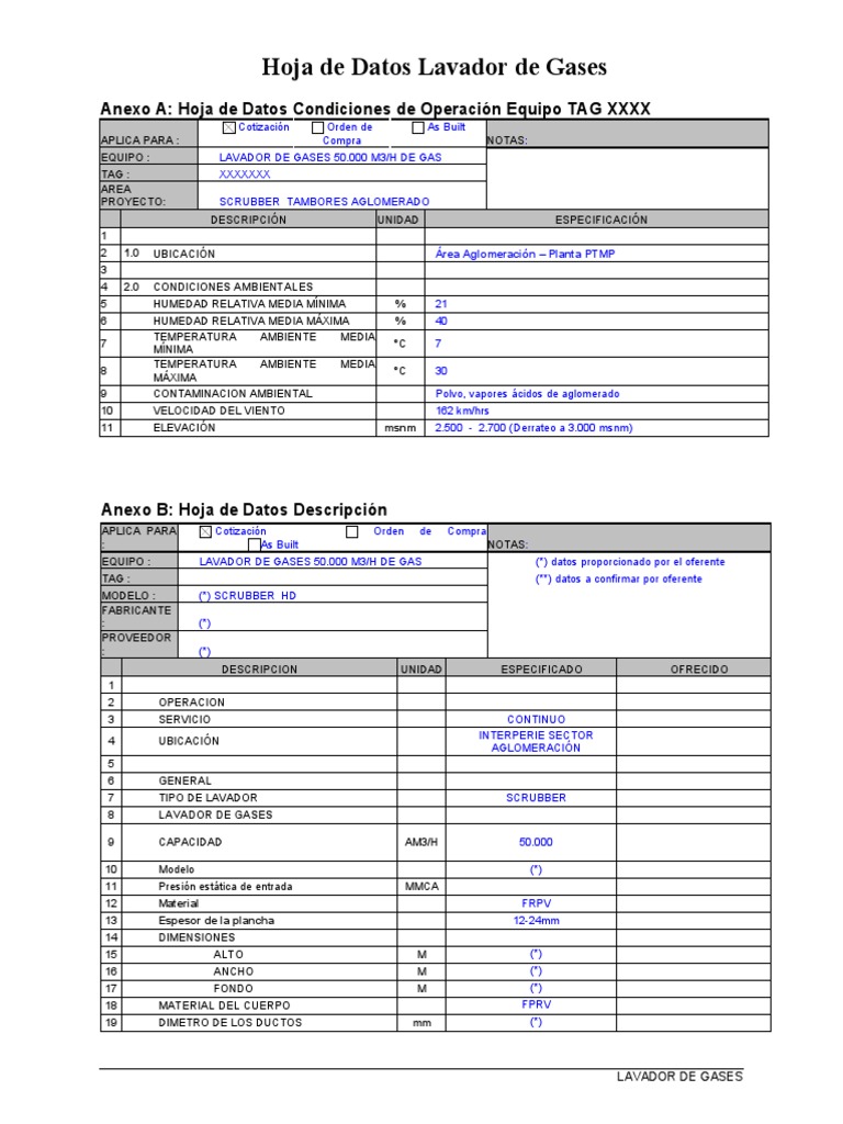 HD RQ Lavador de Gases Gaby | PDF | Cantidades fisicas