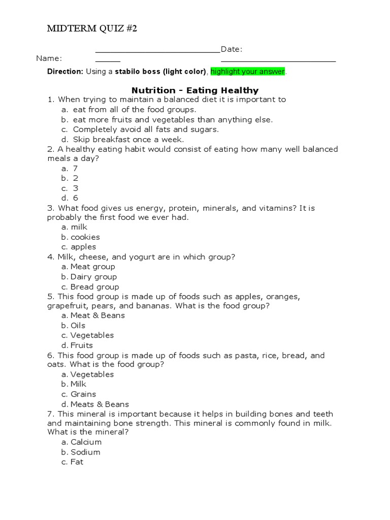 Midterm Quiz 2 - Phyed 6101 | PDF