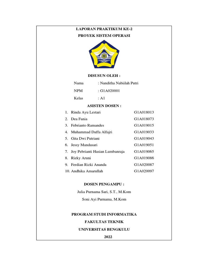 G1A021001 - Nanditha Nabiilah Putri - Lap 2 | PDF