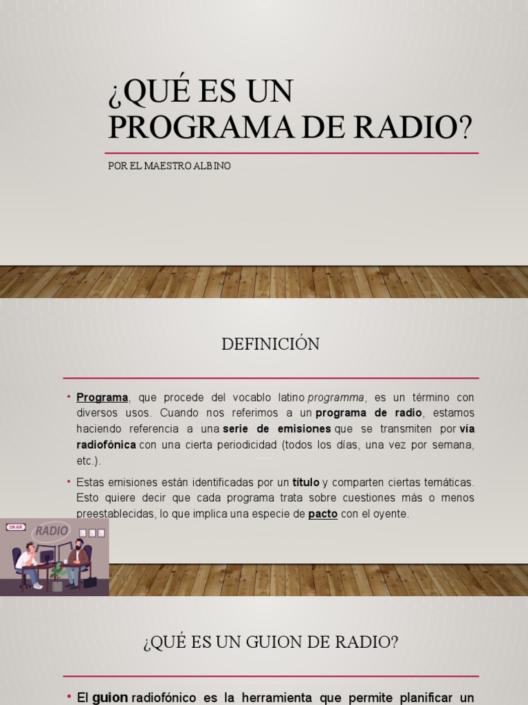 Qué Es Un Programa de Radio | PDF | Radiodifusión | Comunicación