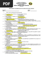 Midterm Exam Sa Filipino 12 (Pagsulat Sa Filipino Sa Piling Larang - Akademik) | PDF