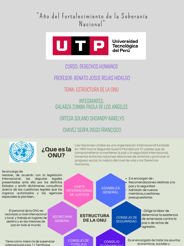 Estructura de La Onu | PDF | Naciones Unidas | Relaciones Internacionales