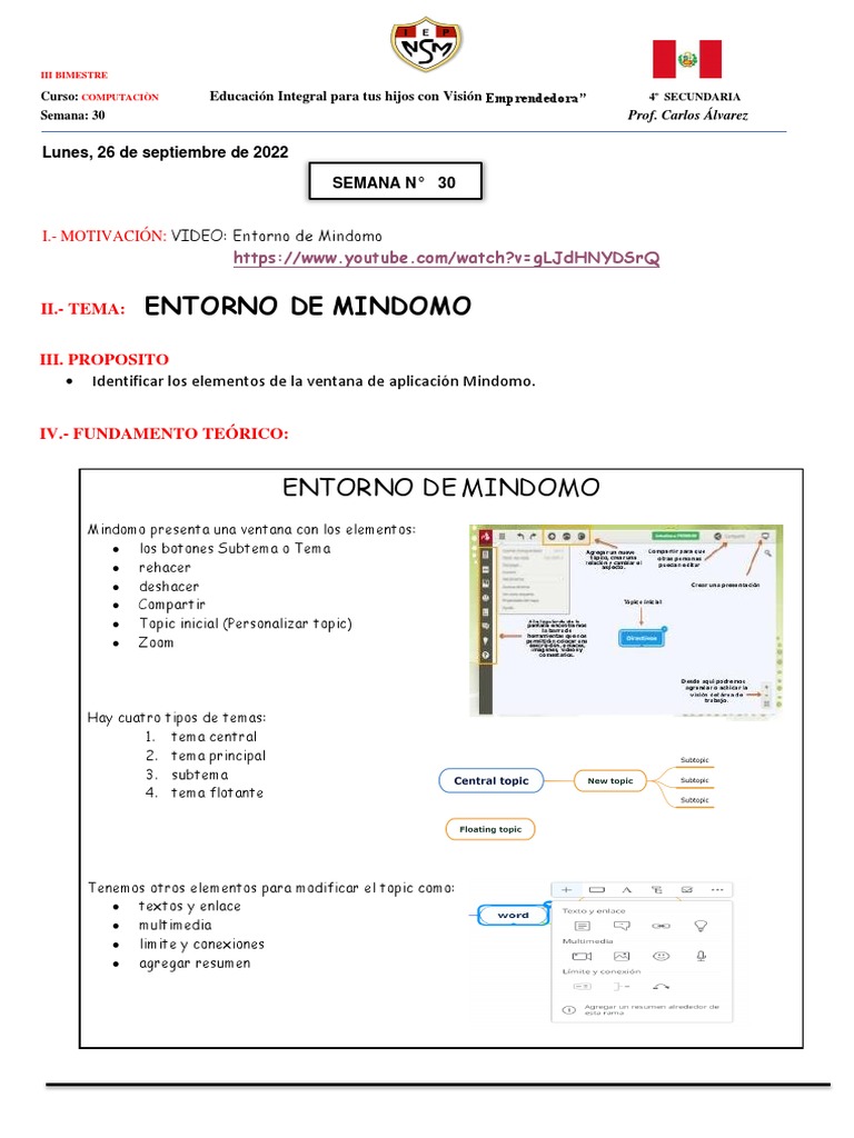 S30 - COMPUTACIÓN - 4to Sec - TEMA Entorno de Mindomo | PDF | Negocios | Arte