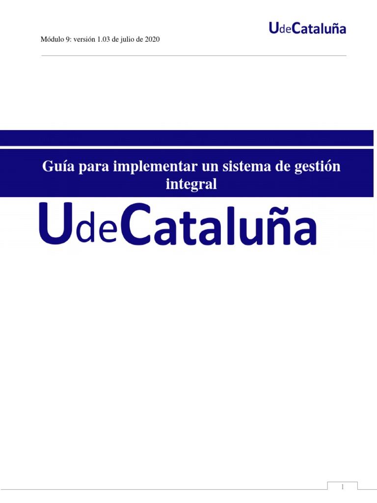 Guia Implementacion de Un Sistema de Gestion Integral... | PDF | Calidad (comercial) | Auditoría