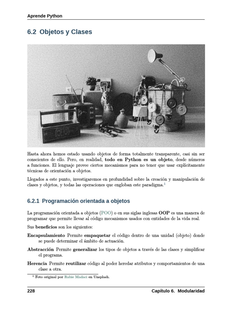 Cap - Clases y Objetos | PDF | Objeto (informática) | Programación orientada a objetos