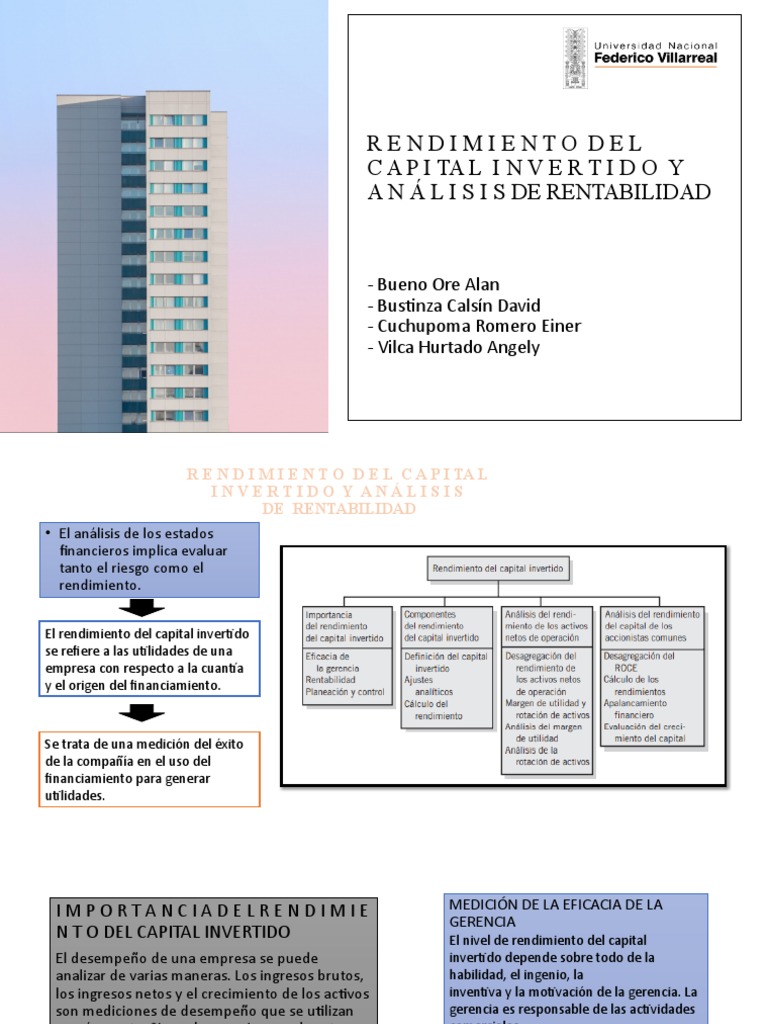 Análisis del rendimiento del capital invertido y medición de la ...