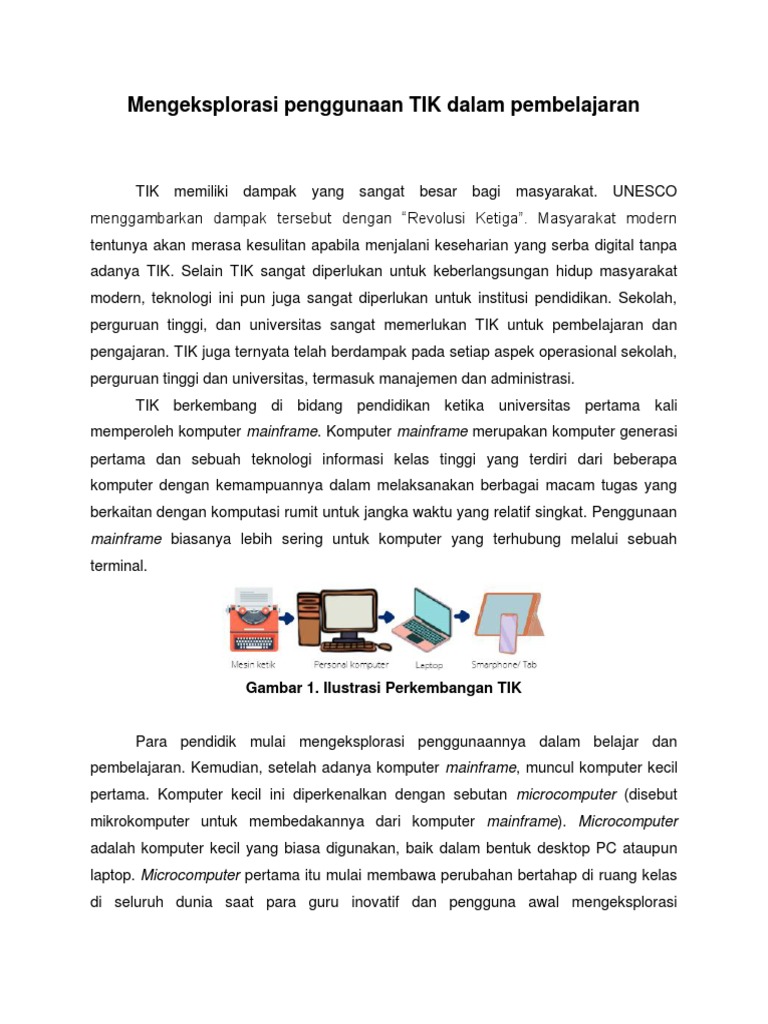 B.7. Mengeksplorasi Penggunaan TIK Dalam Pembelajaran | PDF