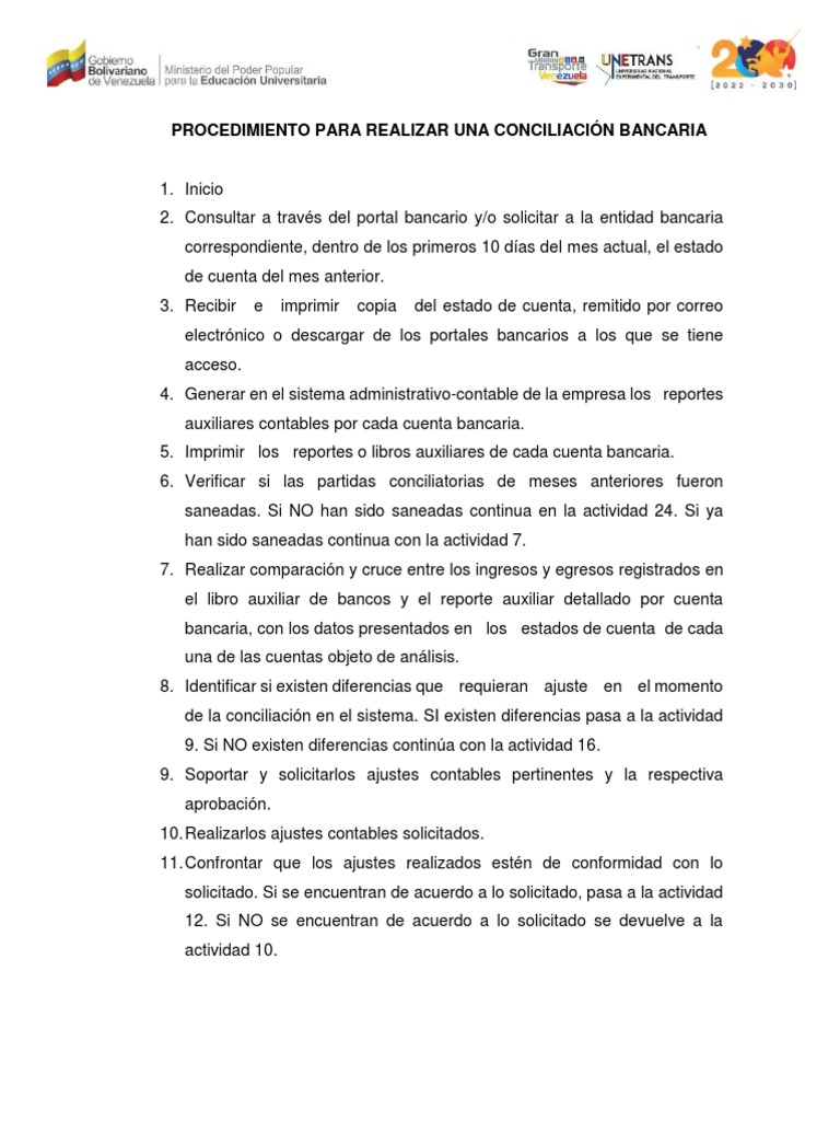 Manual de Conciliaciones Bancarias y Ejercicios | PDF | Bancos | Cheque