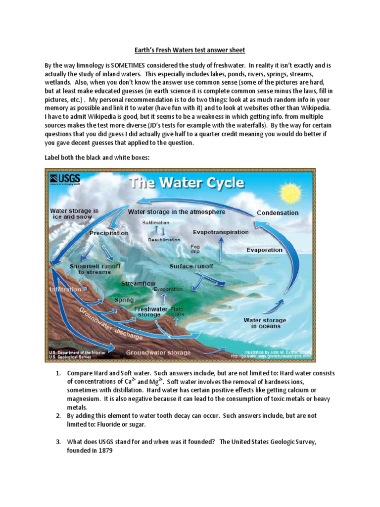 Earth's Fresh Water Key 2011 | PDF | River Delta | Glacier