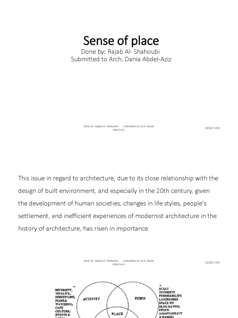 Understanding Sense of Place in Architecture | PDF | Attachment Theory ...
