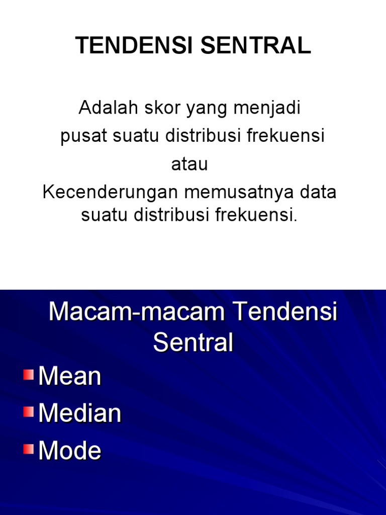 Statistik Dasar: Mean, Median, Mode | PDF