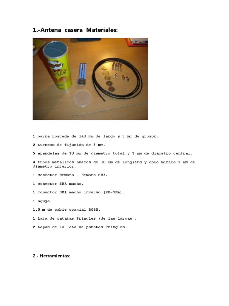 Pasos para Hacer Una Antena | PDF | Equipo | Ingenieria Eléctrica