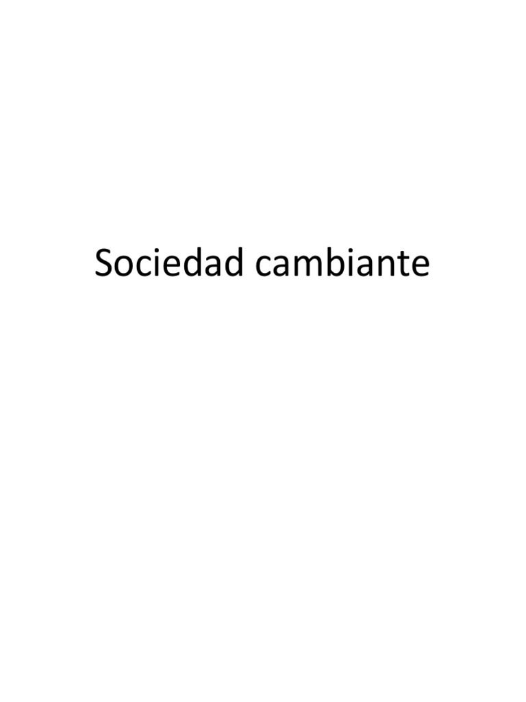 Sociedad Cambiante | PDF | Amor | Soledad