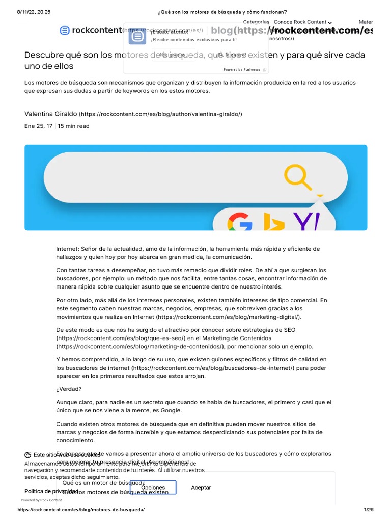 ¿Qué Son Los Motores de Búsqueda y Cómo Funcionan | Descargar gratis PDF | Cookie HTTP ...