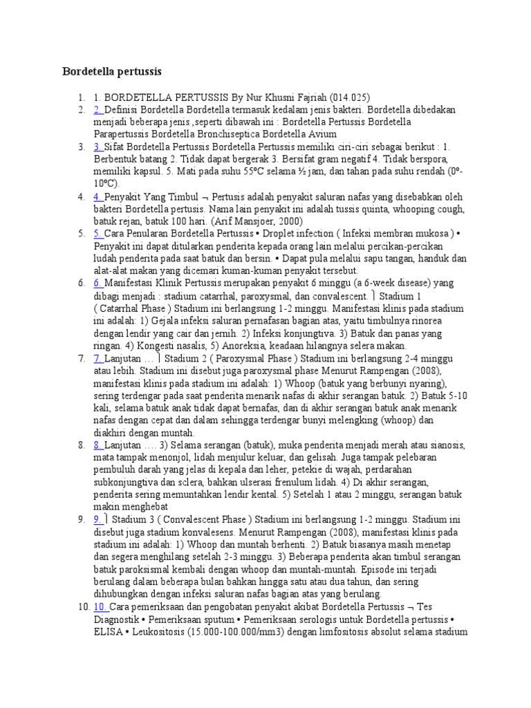Bordetella Pertussis | PDF