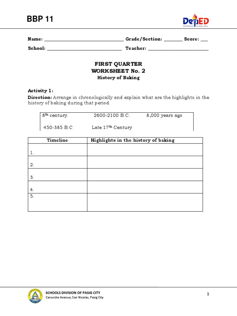 TVL Bread & Pastry Production-Q1-DW2 | PDF | Breads | Baking