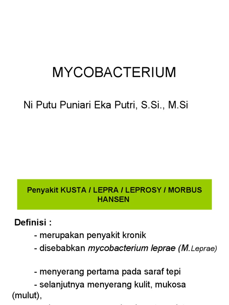 Mycobakterium | PDF