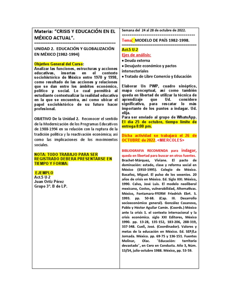 Act.5 U-2 | PDF | México