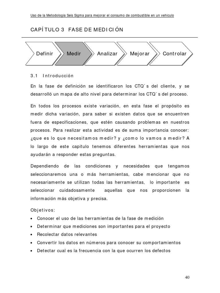 Seis Sigma: Medición para Mejorar Combustible | PDF | Histograma | Medición
