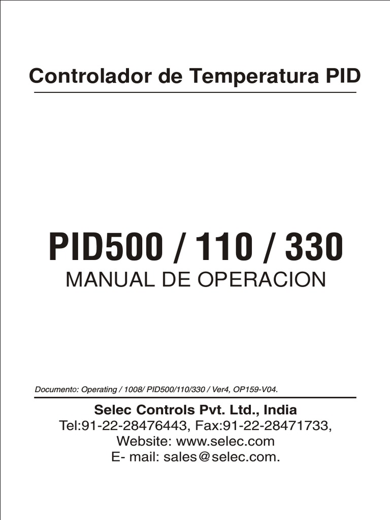 Manual - PID500 110 330 | PDF | Fusible (Eléctrico) | Electricidad