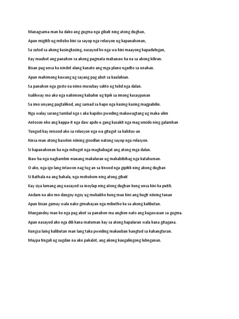 Sayop Nga Gugma (Wrong Love) | PDF