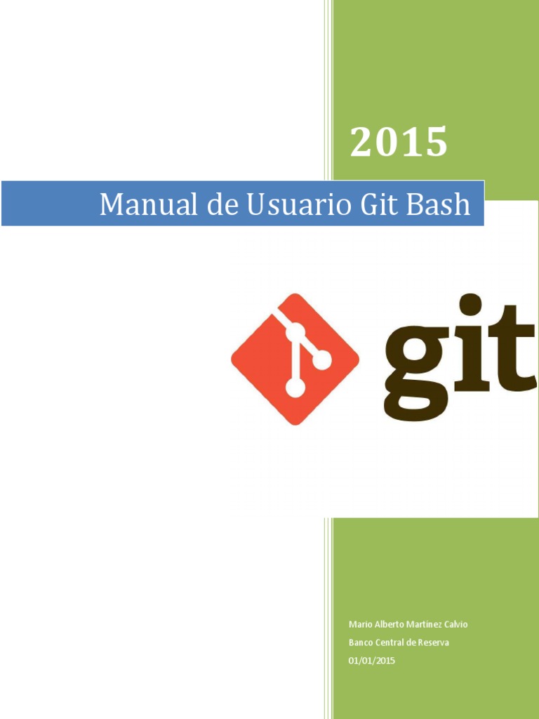 Manual Git Bash: Instalación y Uso | PDF | Archivo de computadora | Software