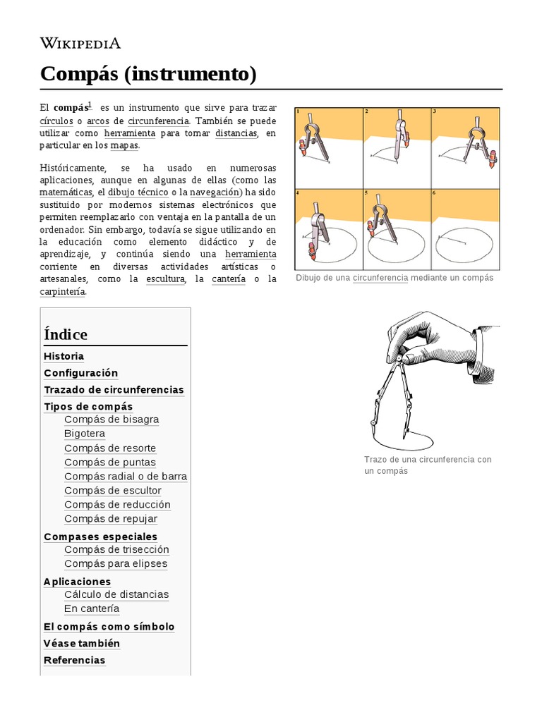 Compás (Instrumento) | PDF | Herramientas | Artesanías