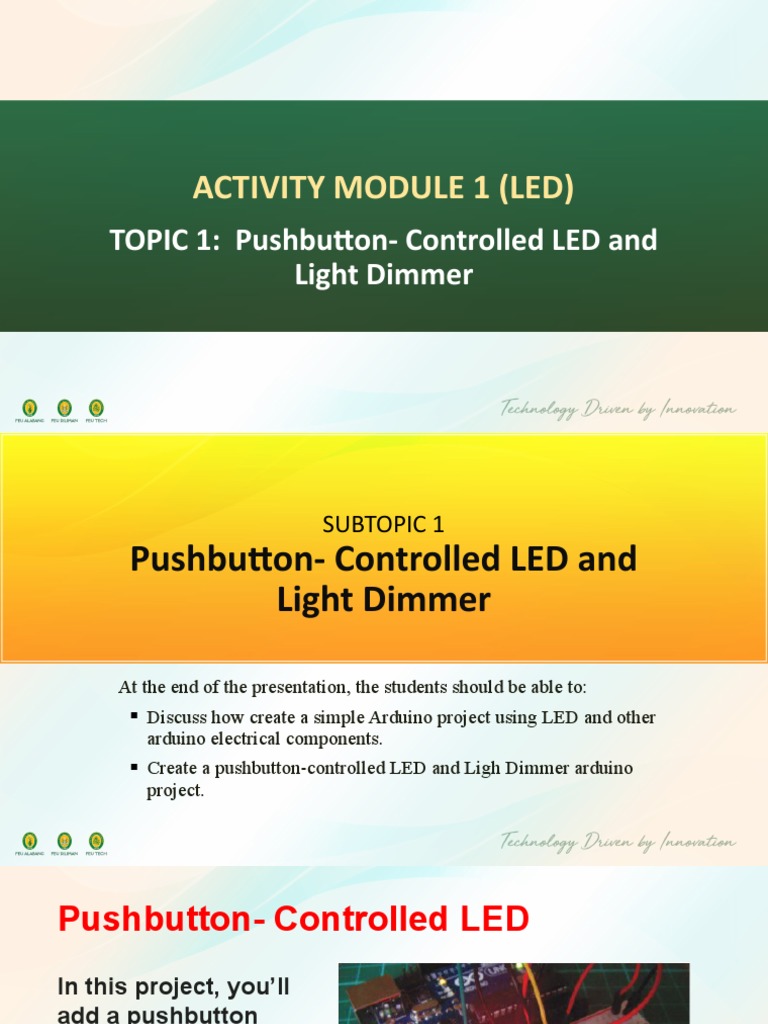 Activity Module 1 (LED) | PDF | Arduino | Resistor