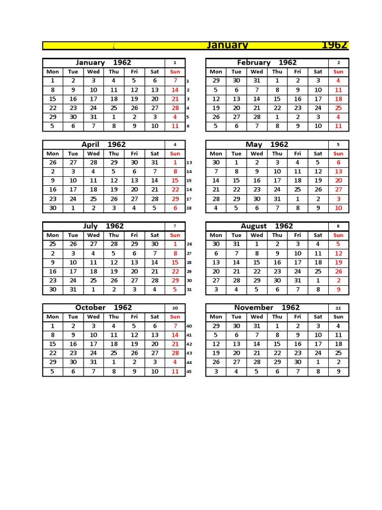 Excel Perpetual Calendar Template | PDF | Art