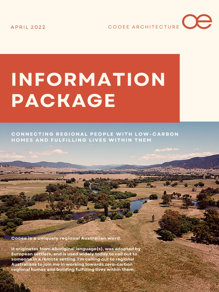 Cooee Architecture Information Package V01 June22 | PDF | Low Carbon ...