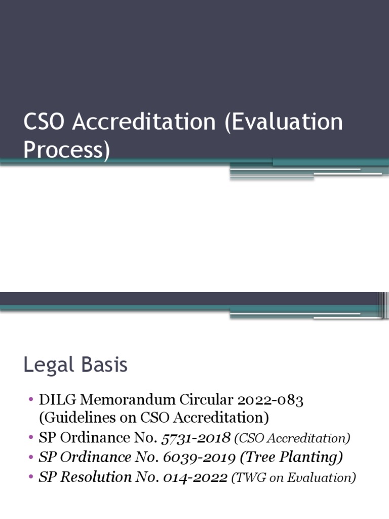 CSO Accreditation (Evaluation Process) | PDF | Business | Finance ...