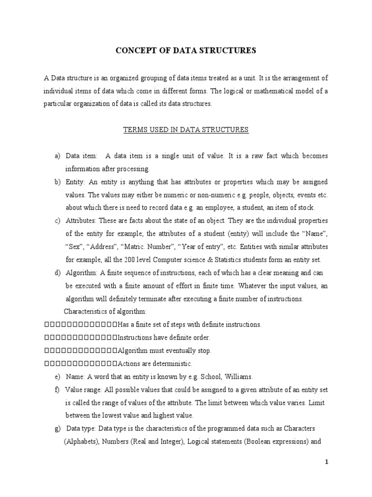 Data Structure Mat Pdf String Computer Science Data Type