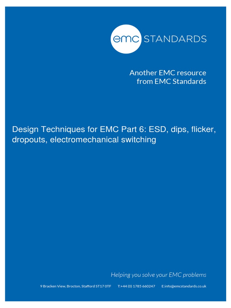 Design Techniques For Emc 1999 Part 6 Esd Harmonics Flicker Etc | PDF ...
