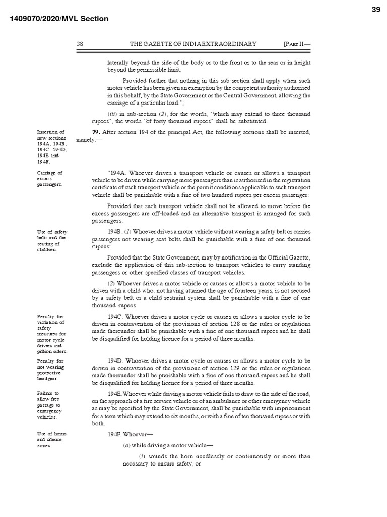 38 PDFsam MV Act English | PDF | Vehicles | Seat Belt