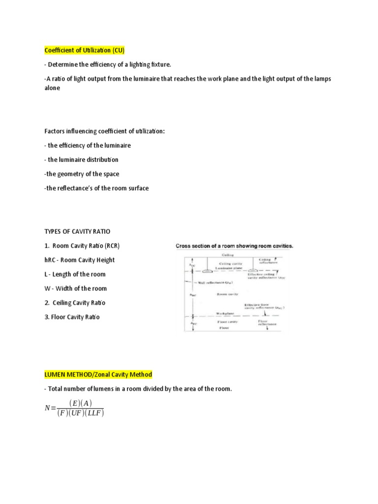 Coefficient Of Utilization Cu Computation Pdf