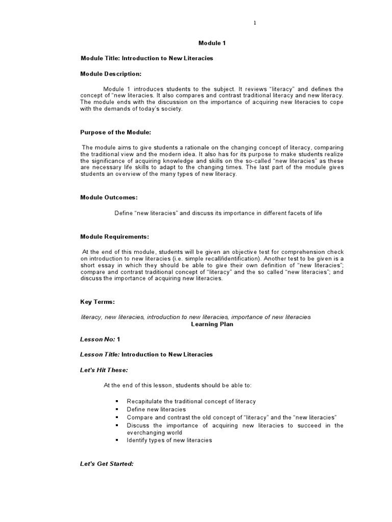 Cpe 109 Module 01 Pdf Literacy Science
