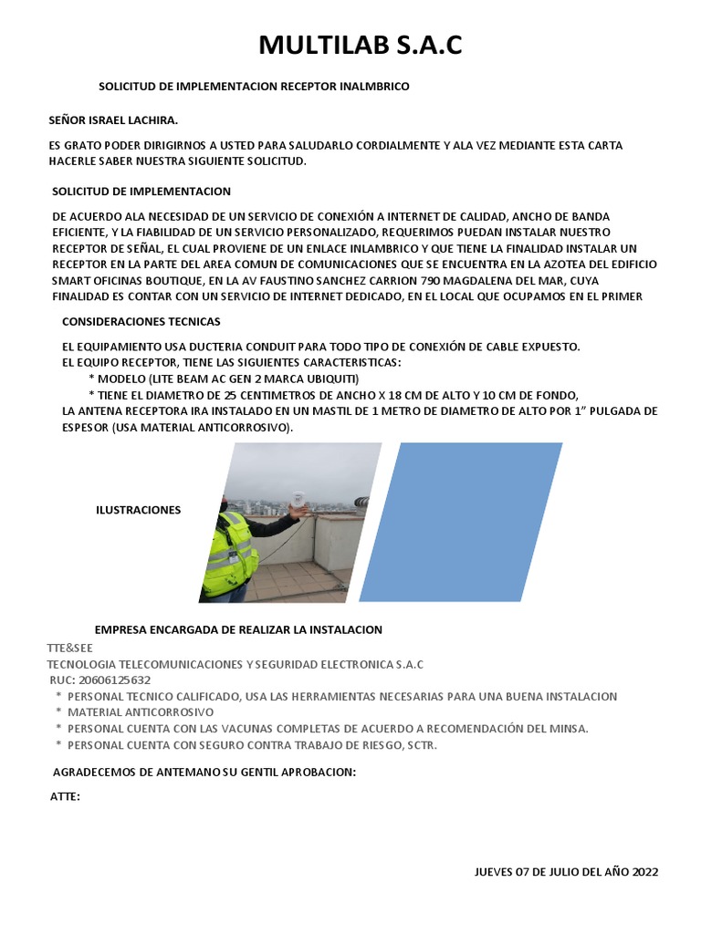 Solicitud de Implementación | PDF