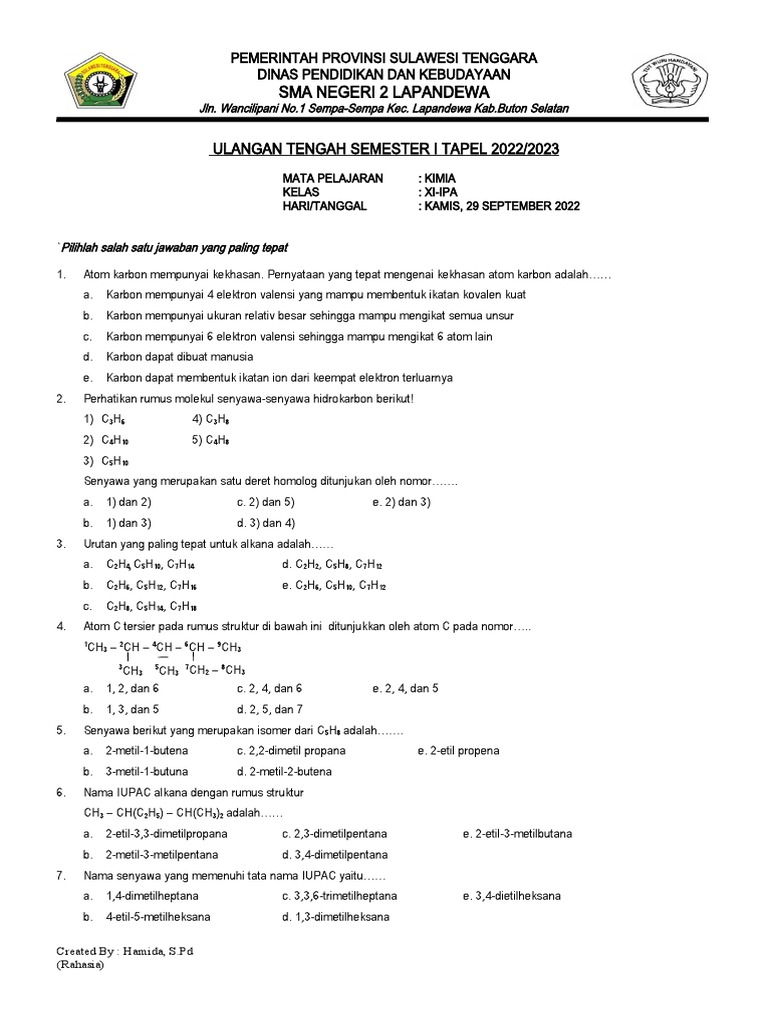 Kimia XI Print | PDF