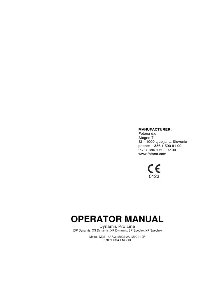 Dynamis User Manuel | PDF | Laser | Scar