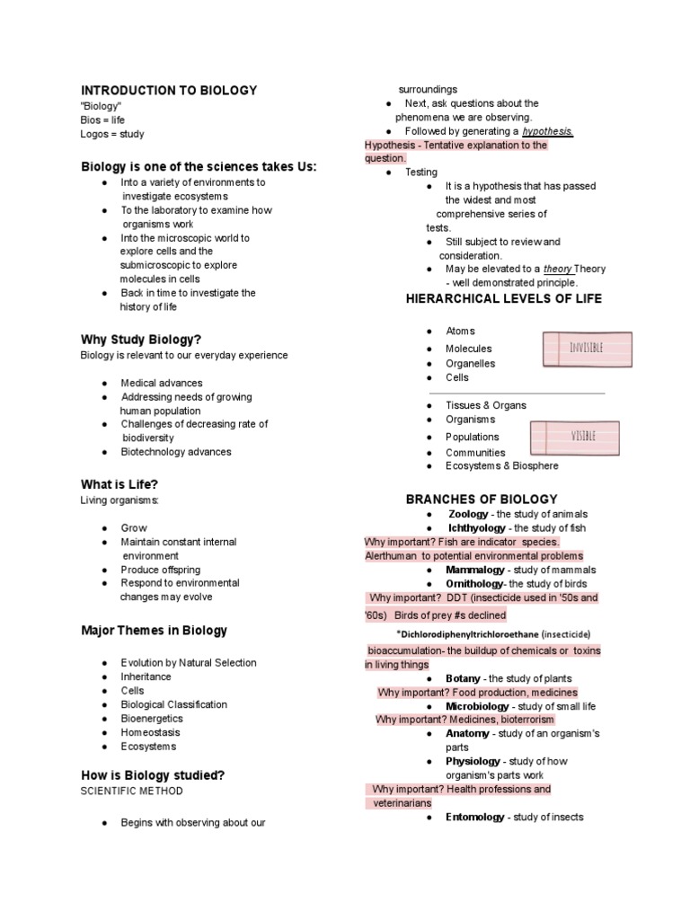 Biology Reviewer | PDF | Meiosis | Mitosis